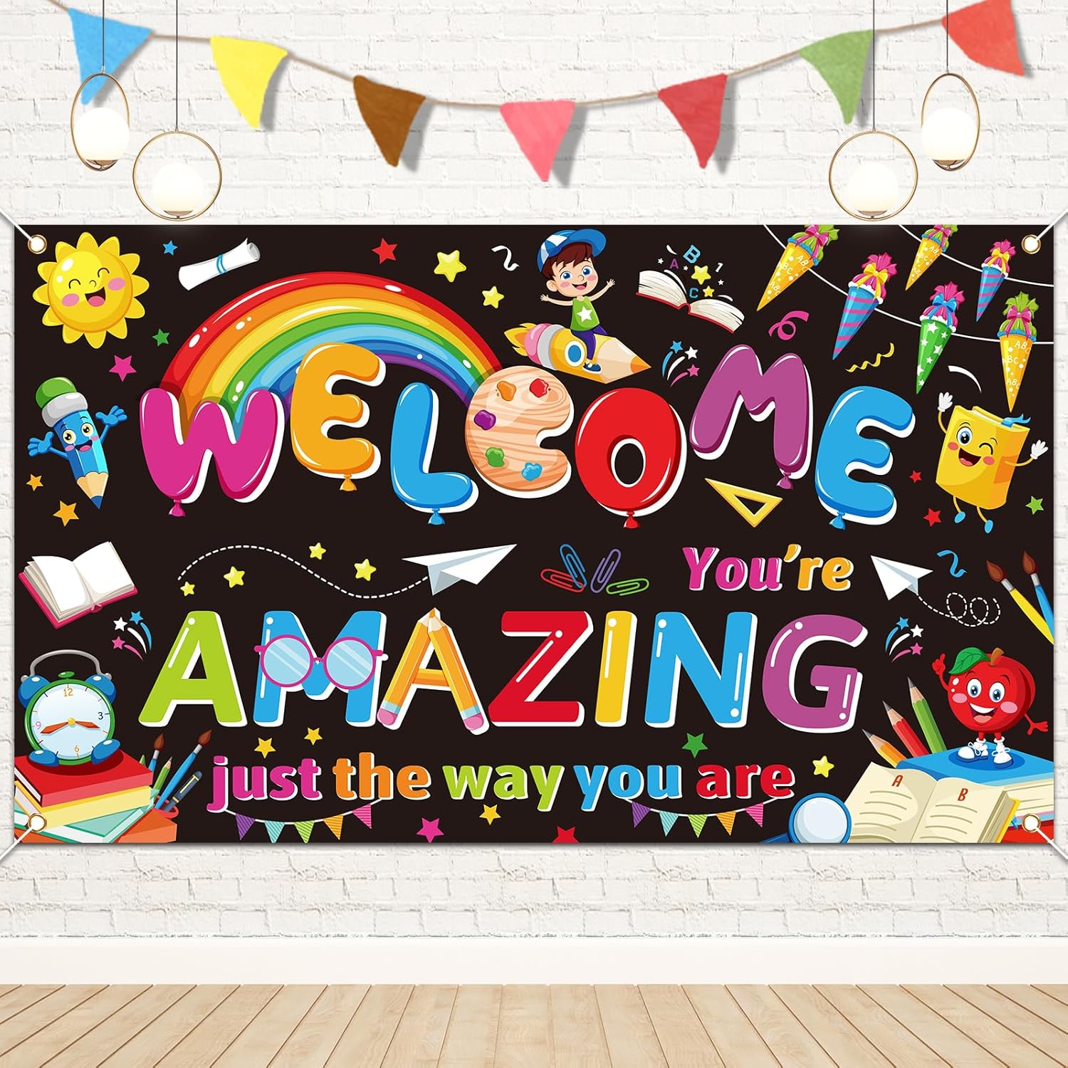 Large Welcome Back to School Banner,First Day of School Banner ...