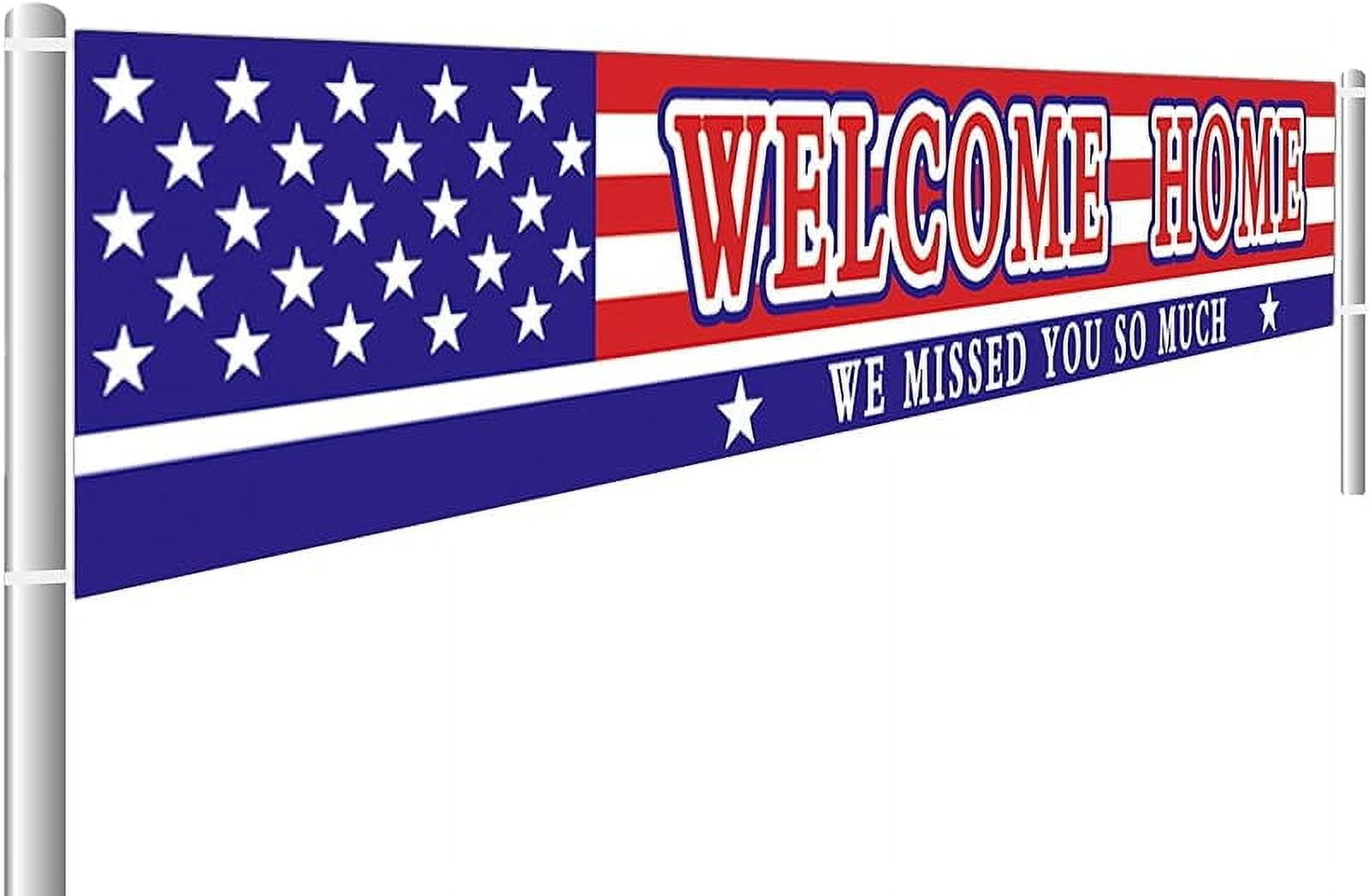 Large Welcome Home Banner, Deployment Returning Party Supplies Military ...