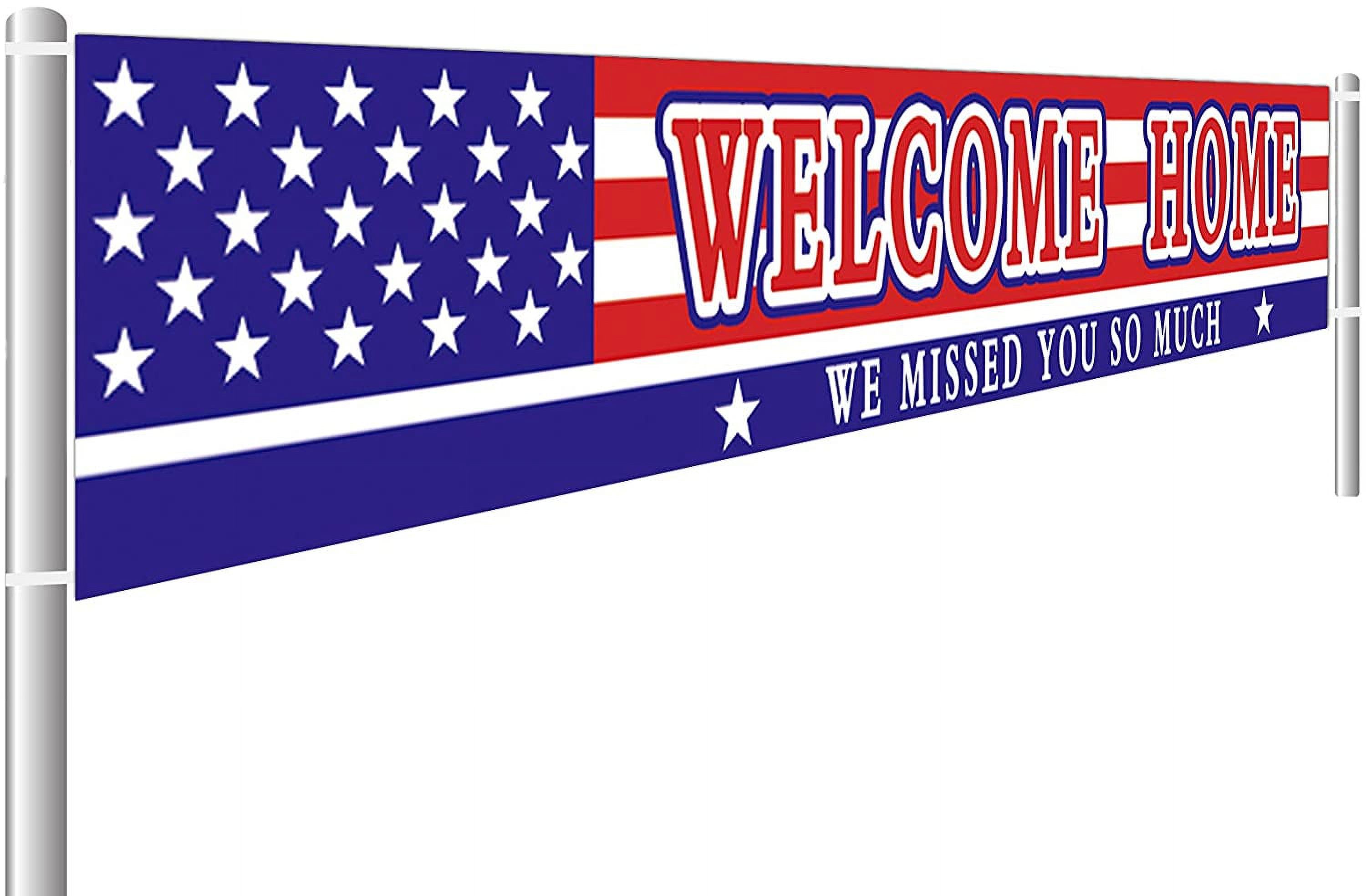 Large Welcome Home Banner, Deployment Returning Party Supplies ...