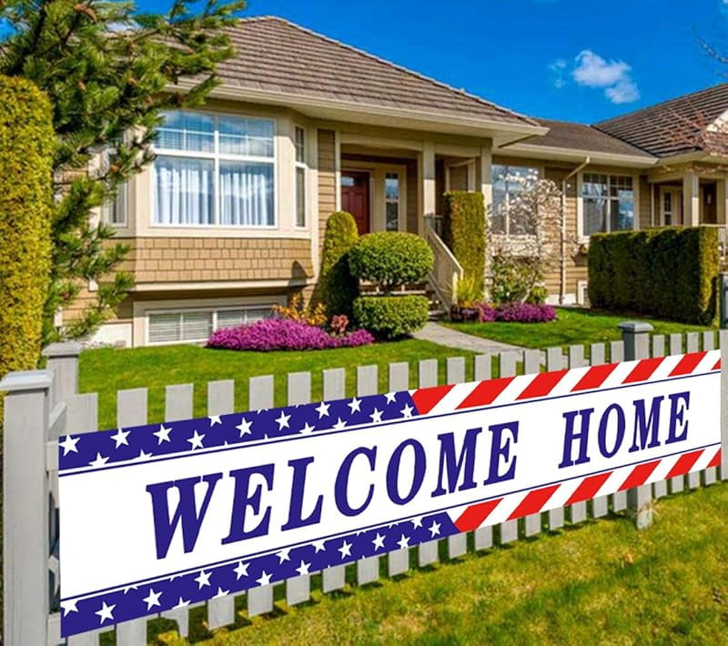 Large Welcome Home Banner, Homecoming Party Decorations, Housewarming ...