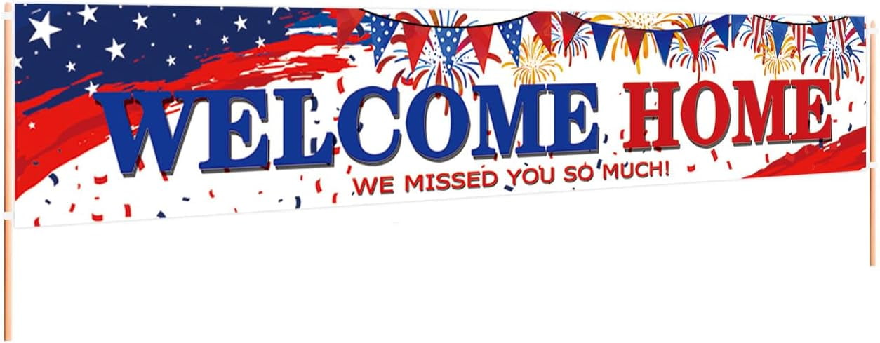Large Welcome Home Yard Sign Banner Military Homecoming Party Supplies ...
