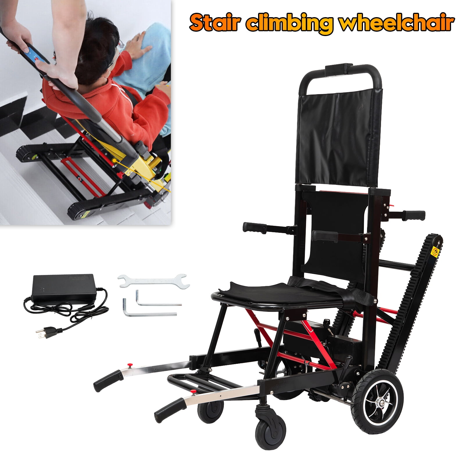 Large Wheel Motorized Climbing Wheelchair Stair Lifting Chair Elevator ...
