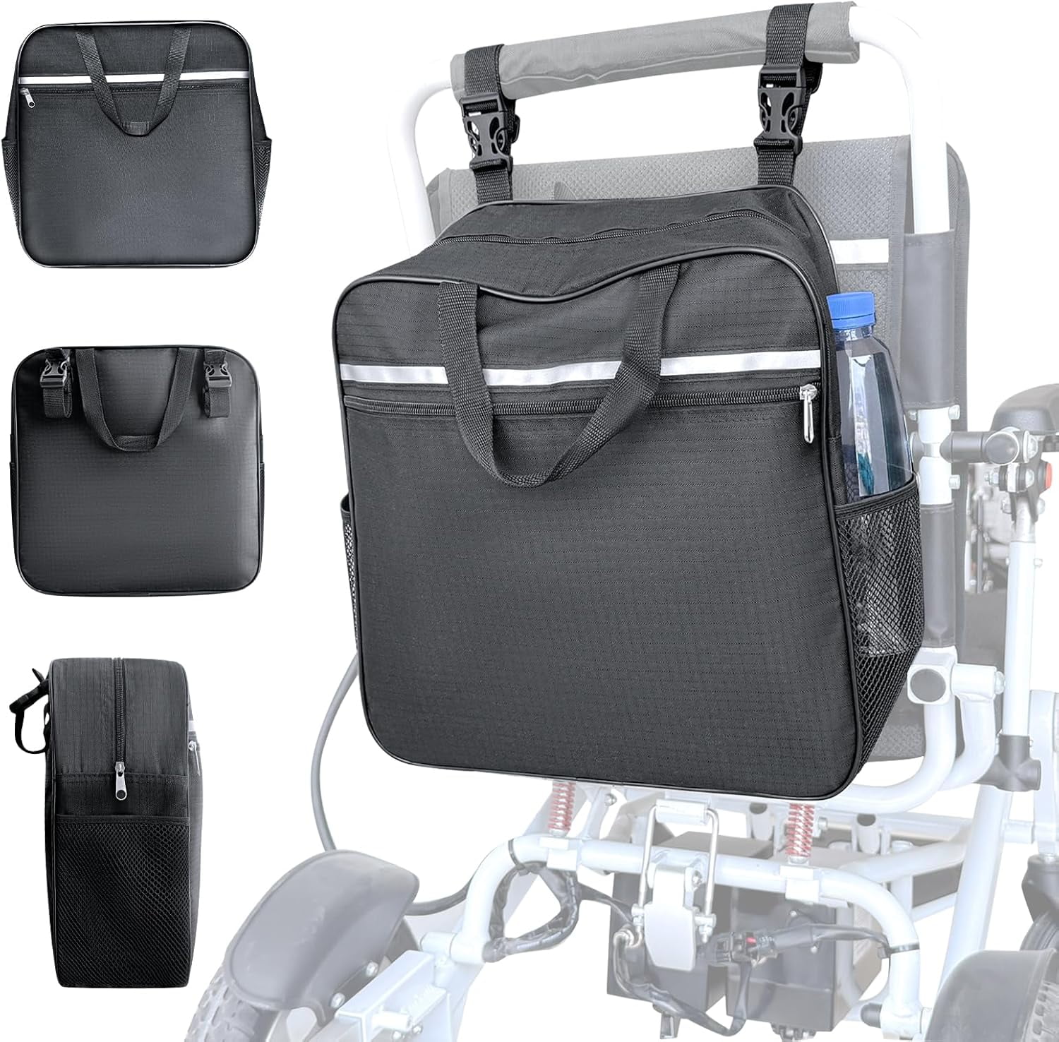 Large Wheelchair Backpack - Heavy Duty Storage Organizer for Electric ...