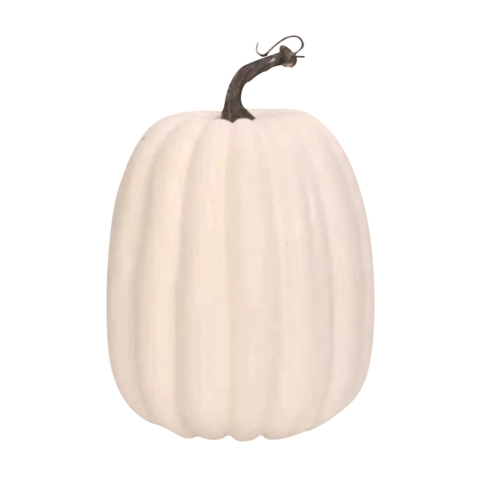 Large White Artificial Pumpkins for Fall Decor - 8 Inch Paintable Foam ...
