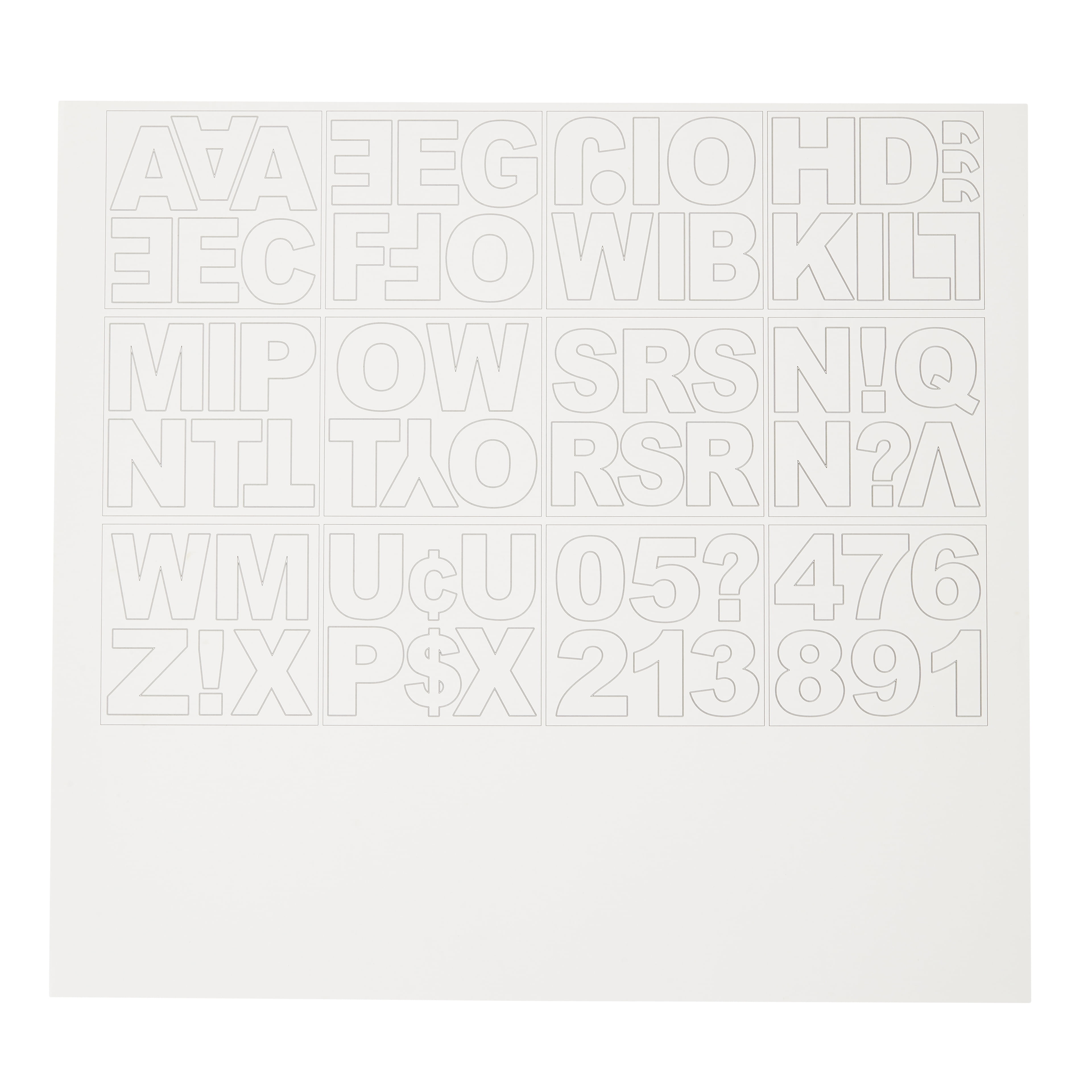 Large White Block Alphabet Stickers by Recollections - Walmart.com