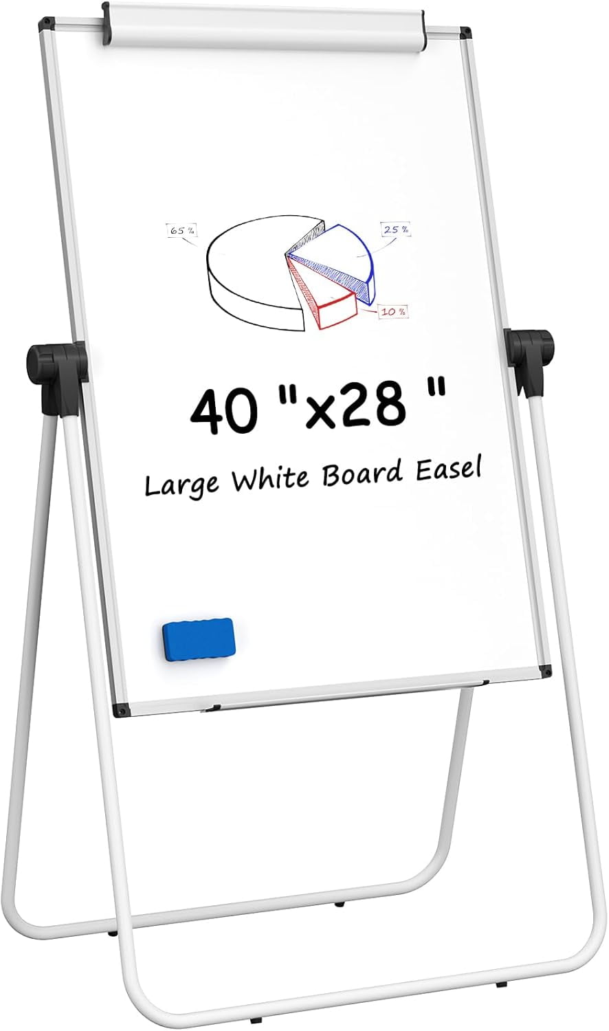 Large White Board Easel Stand, 40" x 28" Double Sided Dry Erase Board ...