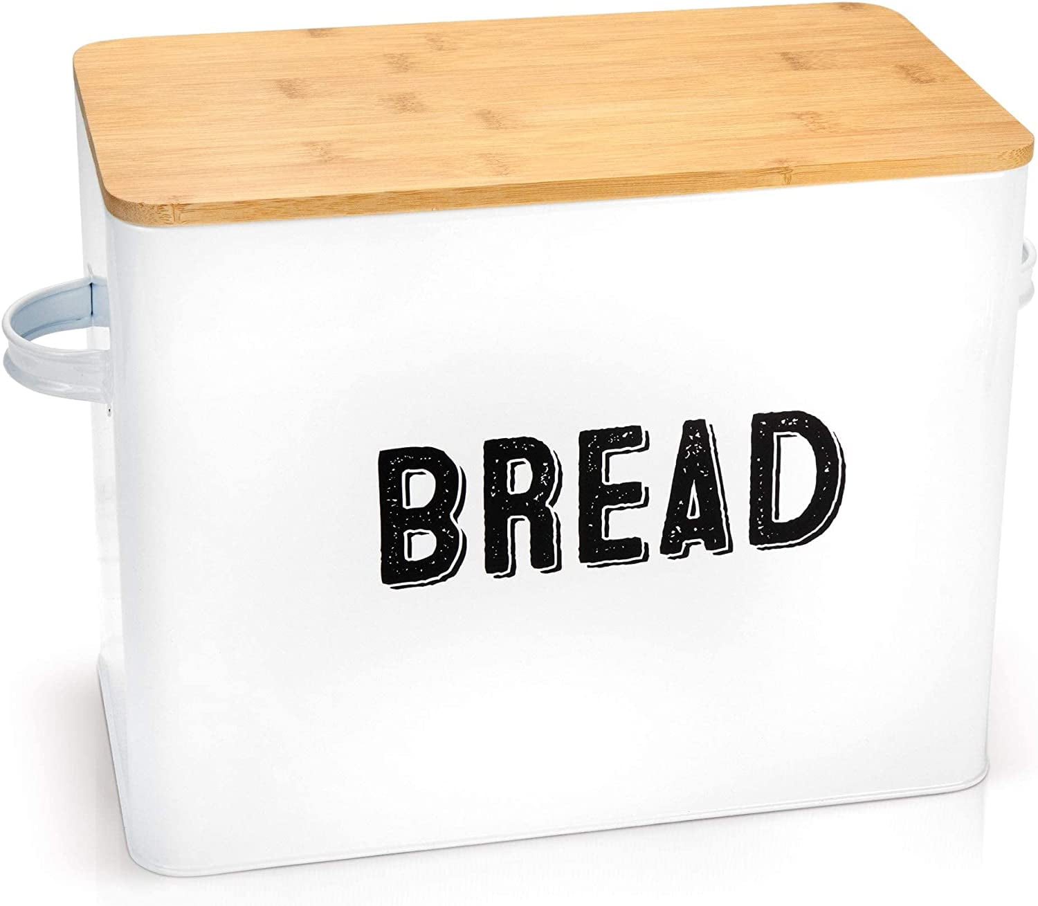 Large White Bread Box for Kitchen Countertop, Bread Storage Container ...