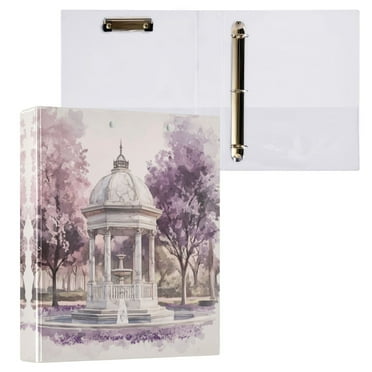 Colorful Floral Landscape 3 Ring Hardcover Binders 1.5in Round Rings ...