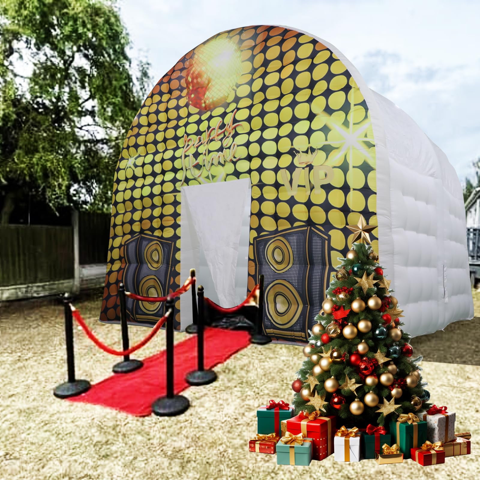 Large White Inkjet Inflatable Tent(15x15x14FT) Includes Blower Square ...