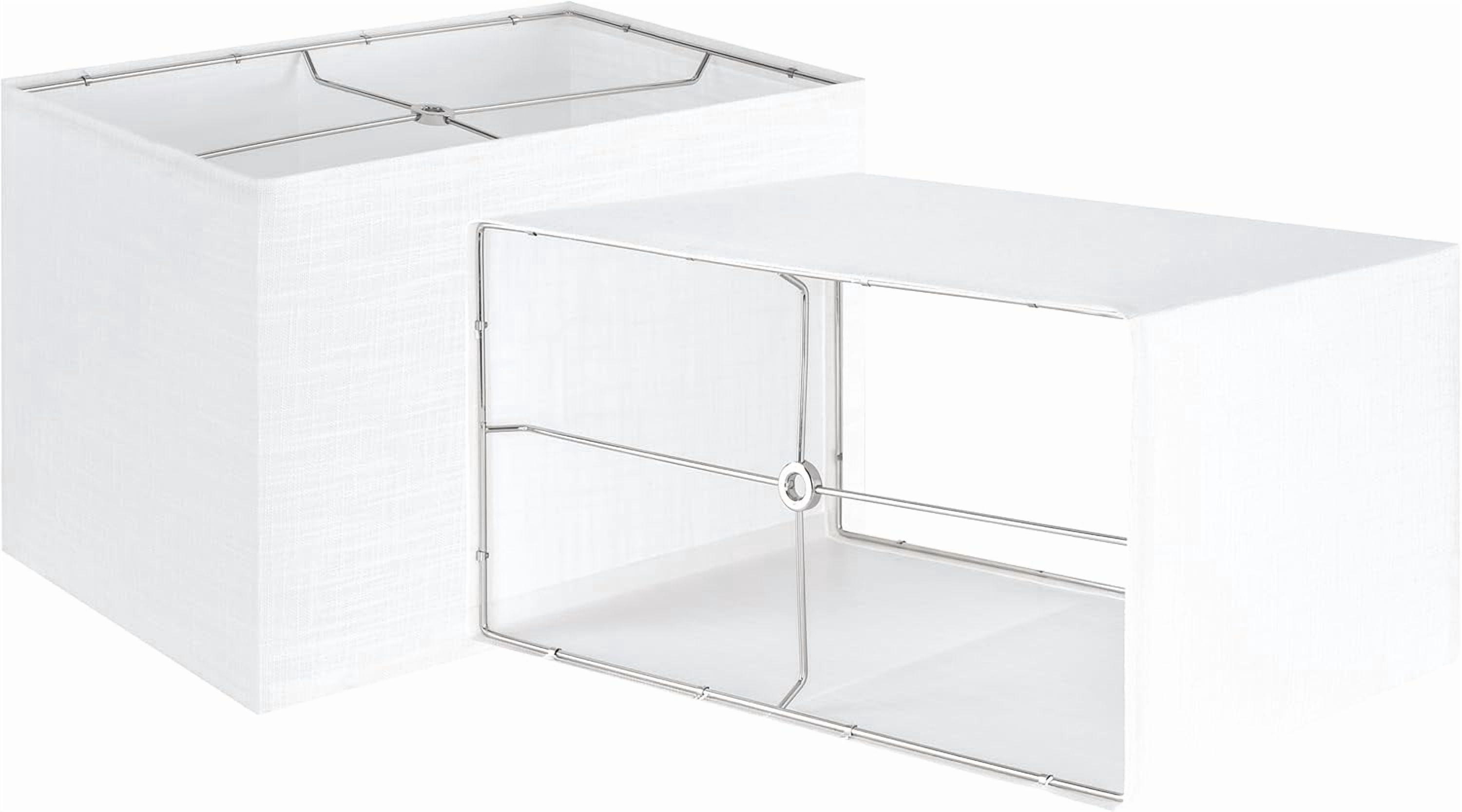 Large White Rectangle Lamp Shades Set of 2, 8×16"×10 IN (Spider ...