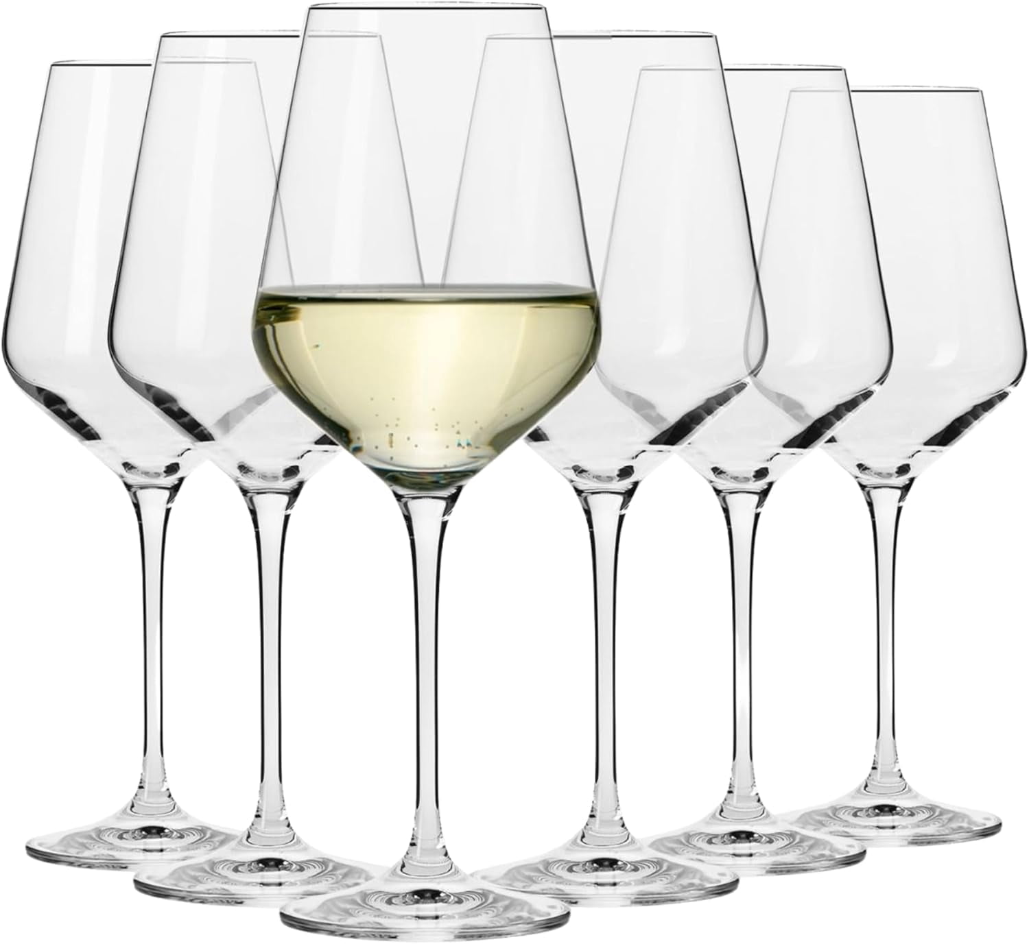 Large White Wine Glasses Set of 6, 13.2 oz, Avant-Garde Collection ...