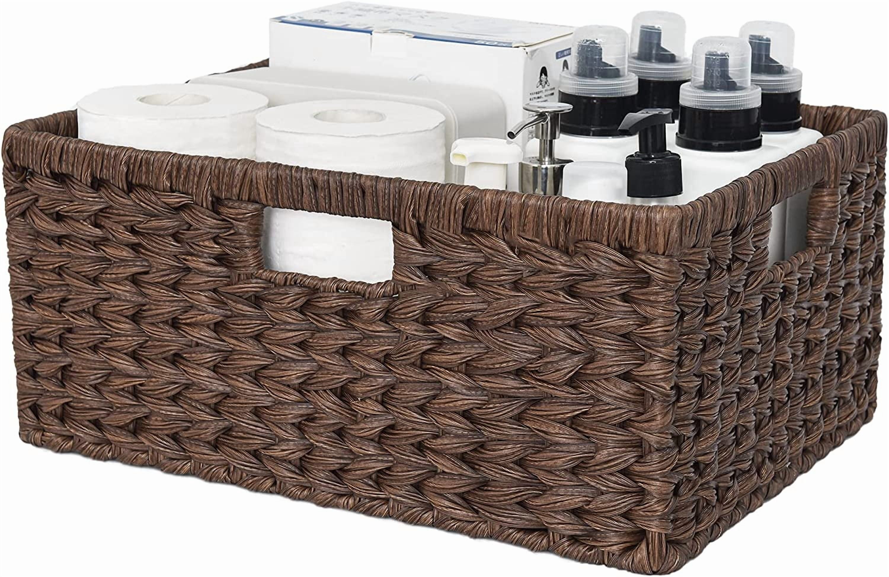 Large Wicker Basket, Decorative Woven Basket for Storage, Waterproof ...