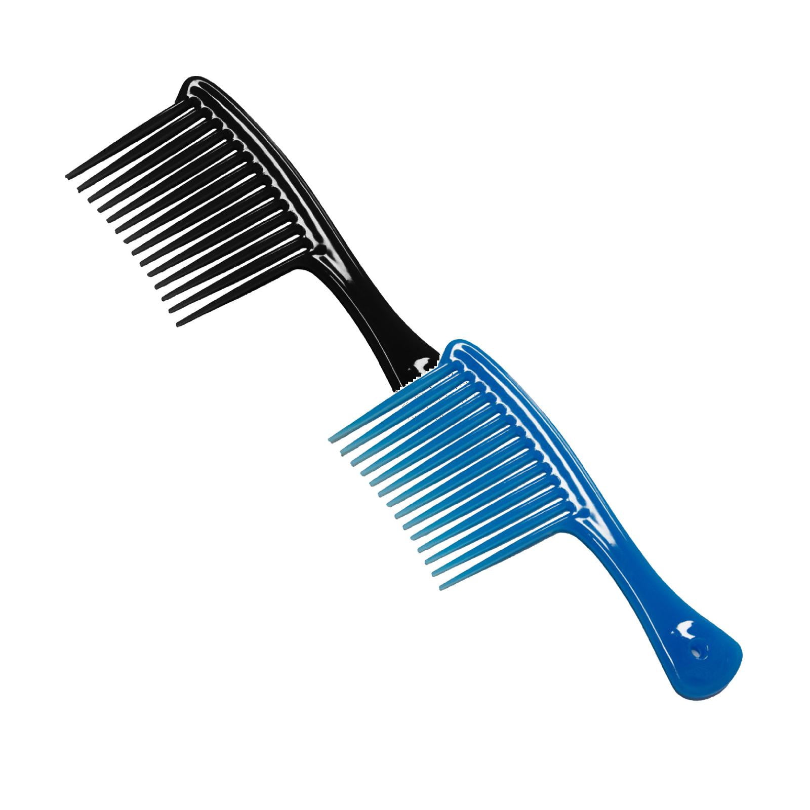 Large Wide Tooth Comb Handle Detangling Reduce Hair Loss Brush Tool Wet ...