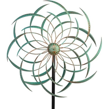 Hourpark 3D Kinetic Metal Wind Wheel & Spinners for Garden Outdoor ...