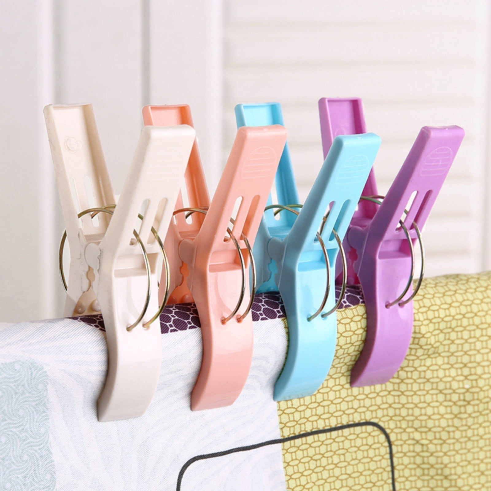The Large Windbreaker Is Pinched In Nordic Color|4Pcs Beach Towel Clips ...
