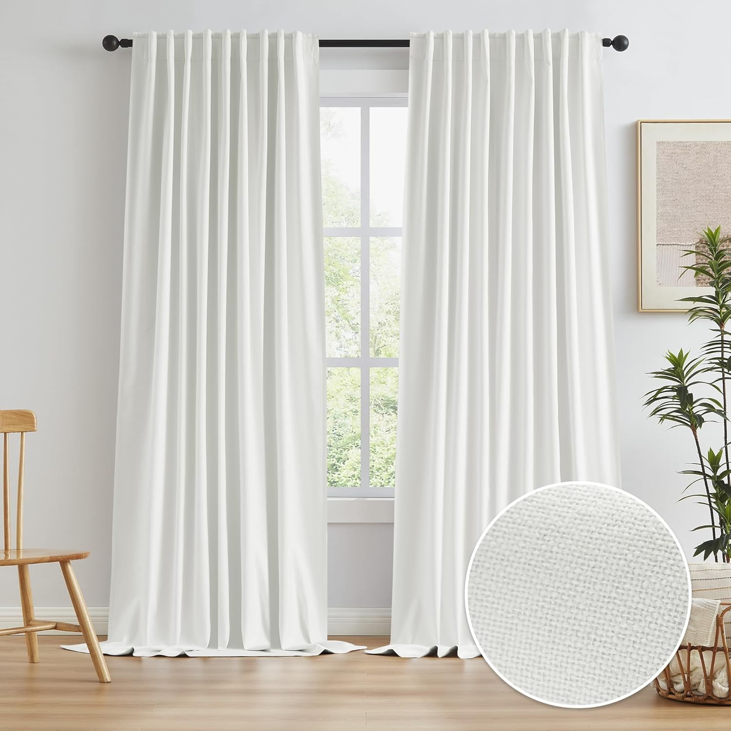 Large Window Curtains for Living Room Modern Farmhouse Patio Sliding ...