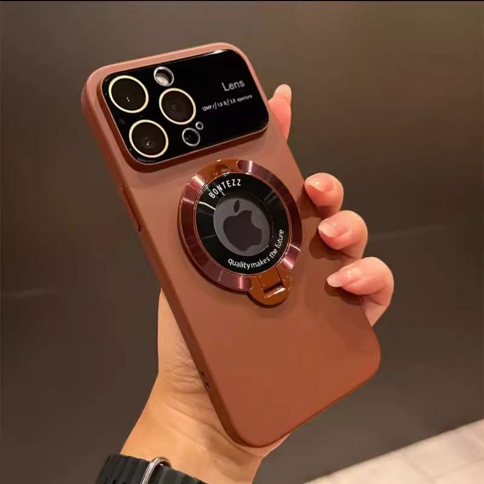 Large Window Magnetic Bracket Frosted PC Protective Cover for iPhone14 ...