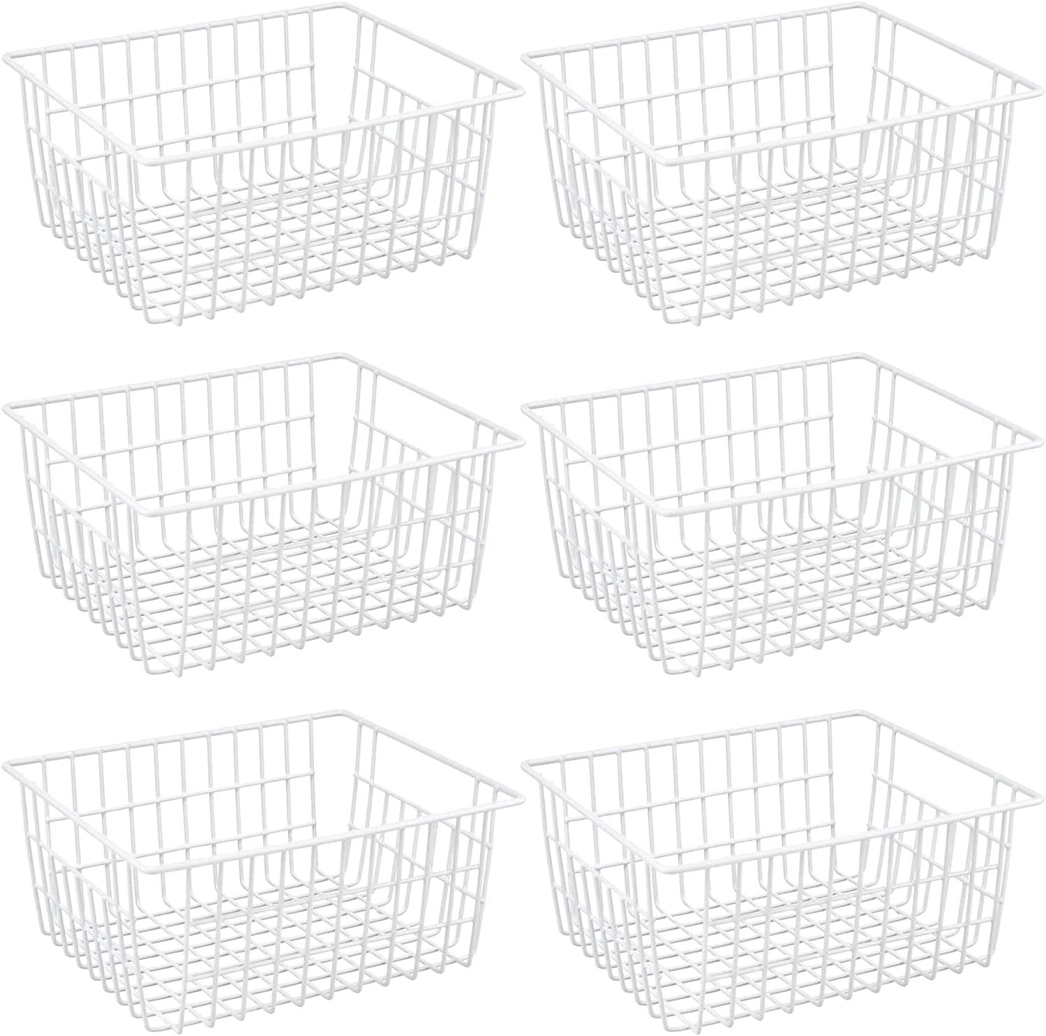 Large Wire Baskets with Handles for Storage Pantry, Metal Kitchen ...