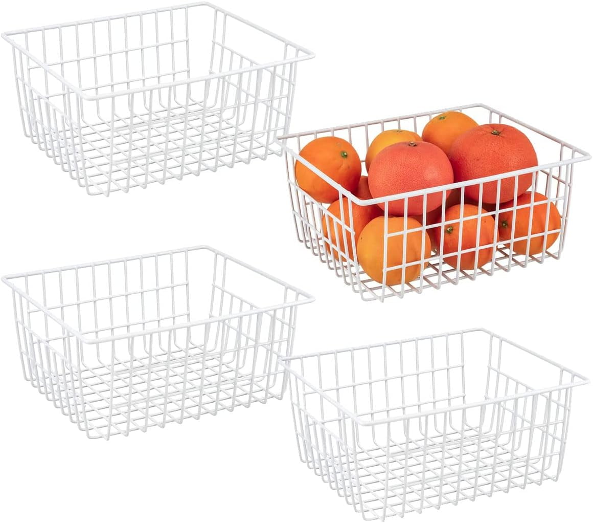 Large Wire Baskets with Handles for Storage Pantry, Storage Organizer ...