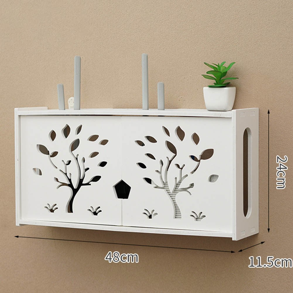 Large Wireless Router Rack Living Room Wall-Mounted Wifi Storage Box ...