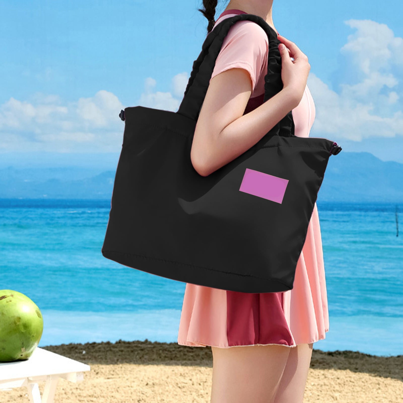 Large Women's Beach Bag, Reusable, Durable, Adjustable Carrying Options ...