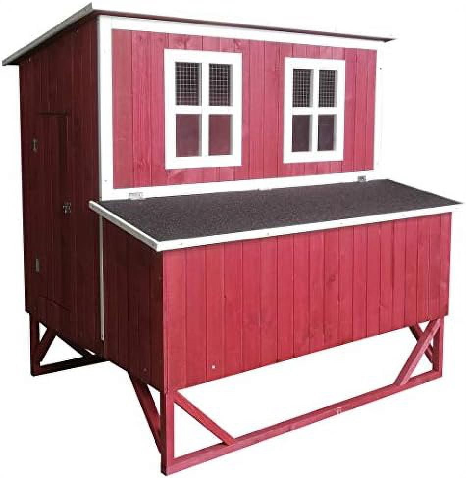 Large Wood Backyard Chicken Coop Hen House 4-8 Chickens w 4 Nesting Box ...