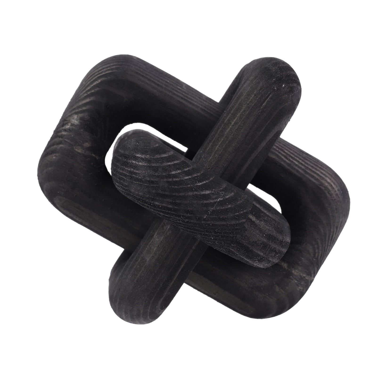 Large Wood Knot Decor, 3-Link Wood Chain Link Decor, Hand Carved ...