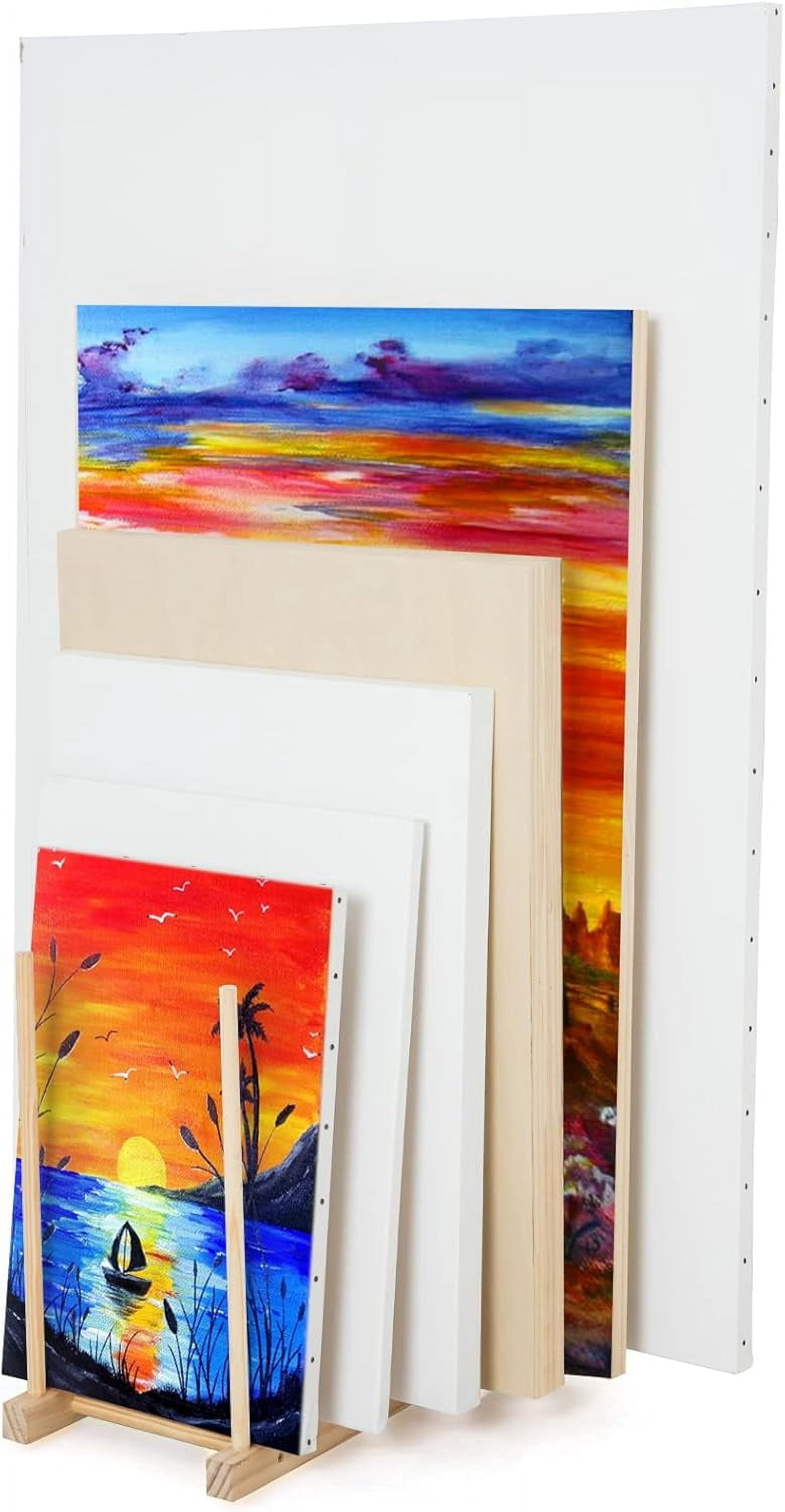 Large Wooden Art Storage Rack - Canvas Drying Stand for Artworks ...