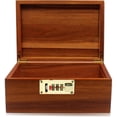 Large Wooden Box Decorative Wooden Storage Box with Combination Lock ...