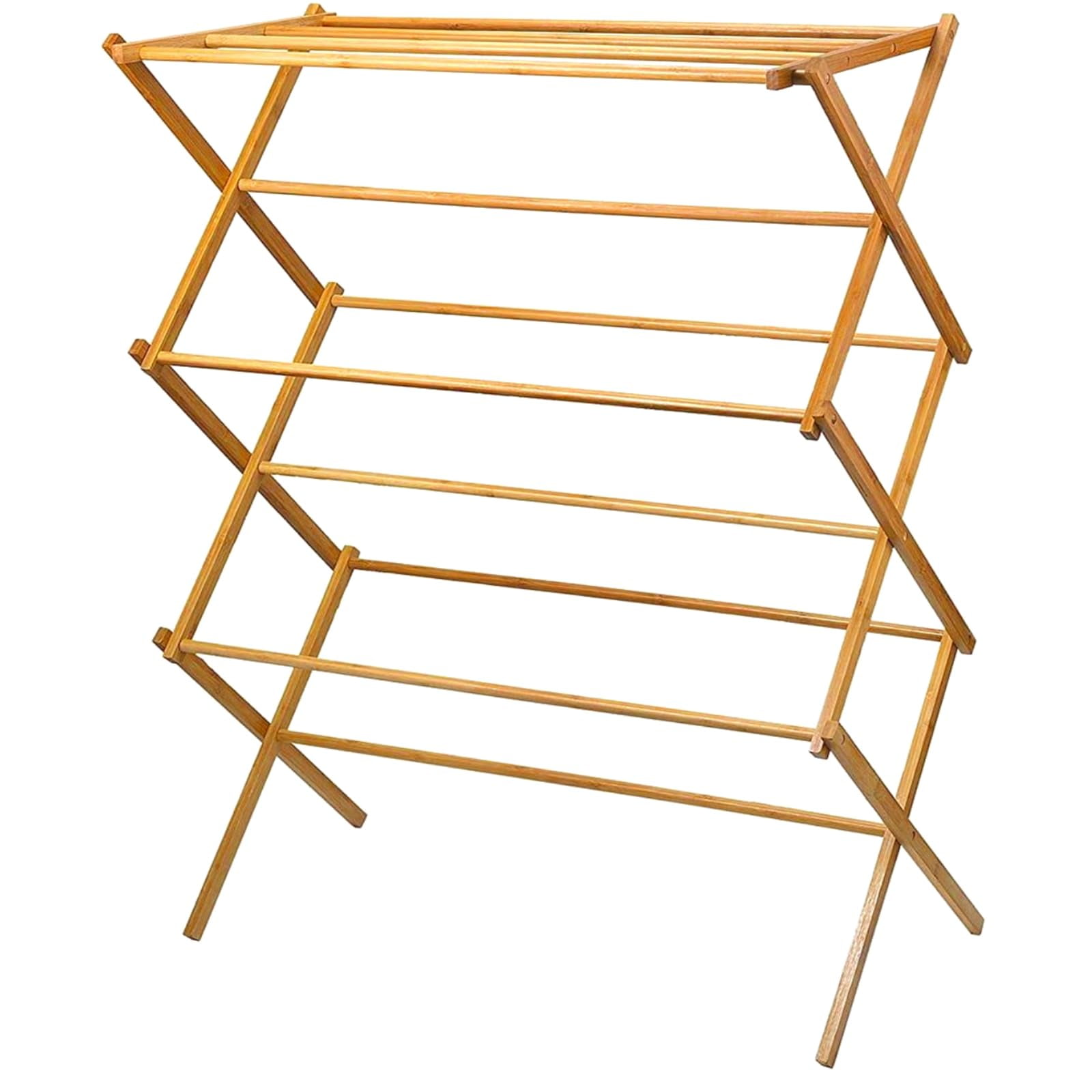 Large Wooden Clothes Drying Rack for Laundry, Collapsible Folding ...