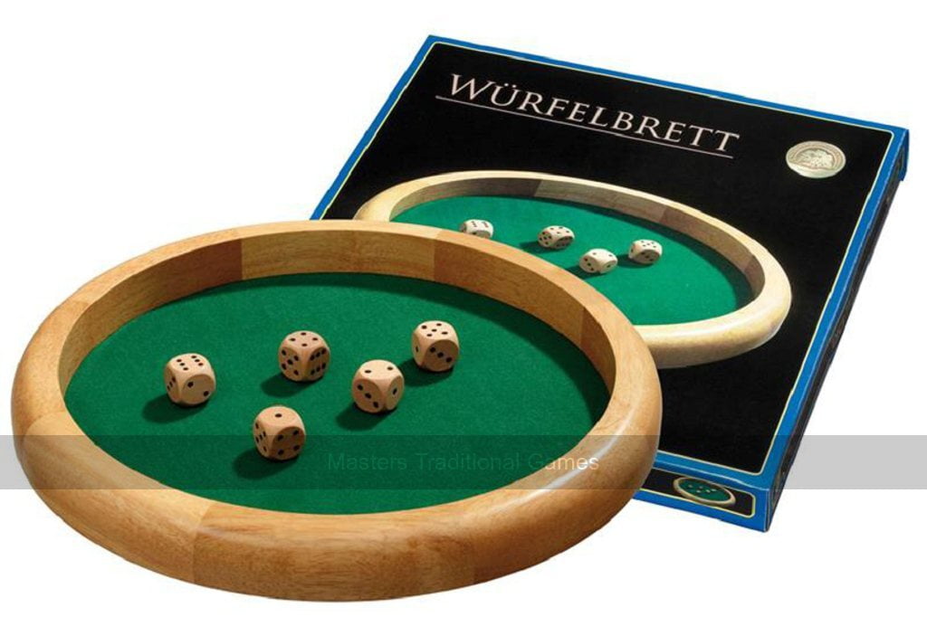 Large Wooden Dice Tray with Dice (39cm) - Walmart.com