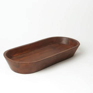 38"-40" Long Extra Large Wood Dough Bowl- Extra Long Wood Decorative ...