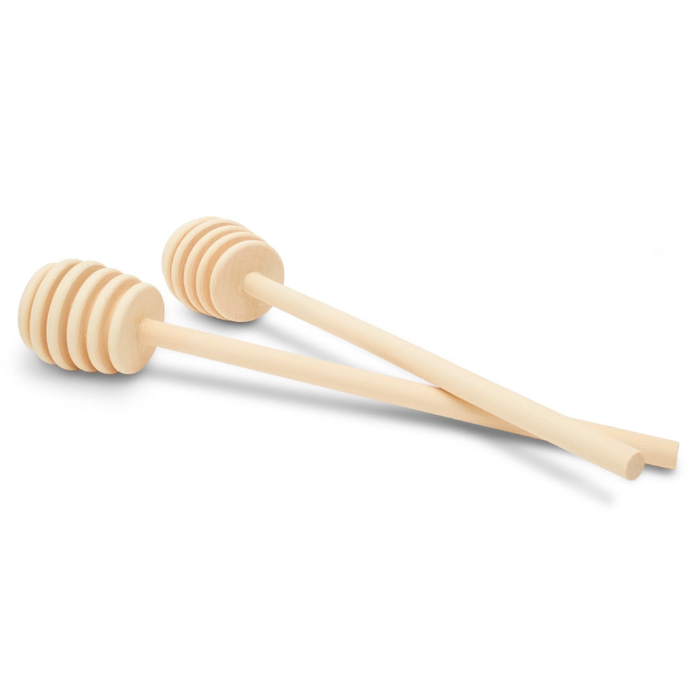 Large Wooden Honey Dippers 8", Pack of 12 Honey Dipper Sticks for Party ...