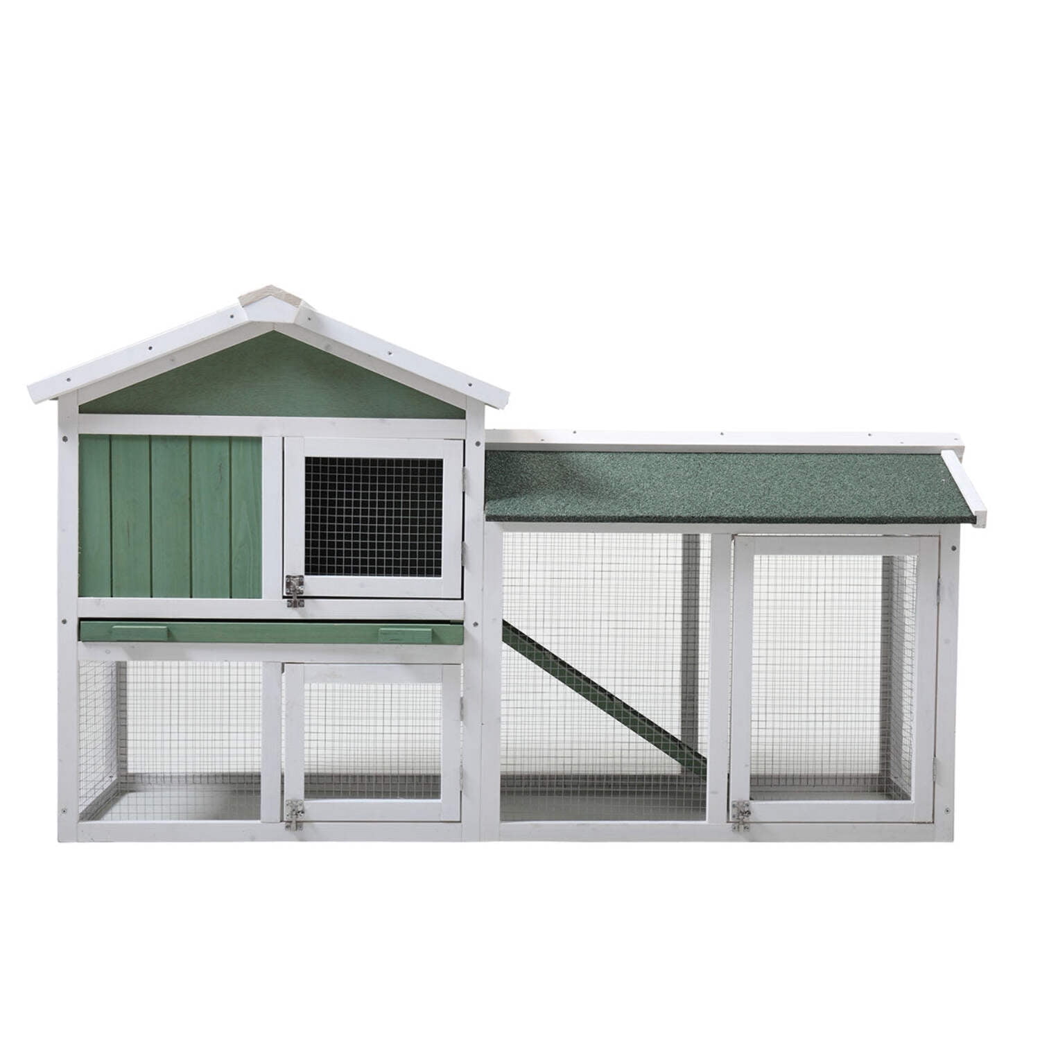 Large Wooden Rabbit Hutch Indoor And Outdoor Bunny Cage With A ...