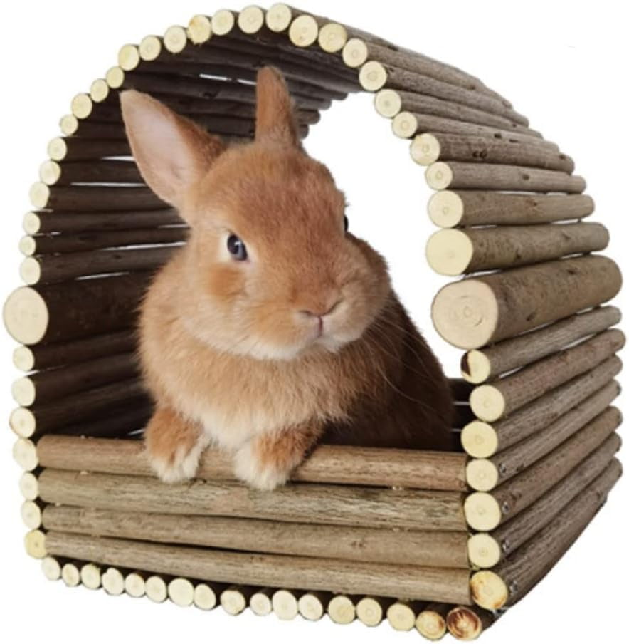 Large Wooden Rabbit Nest Bunny House and Hideouts Small Animal Play ...