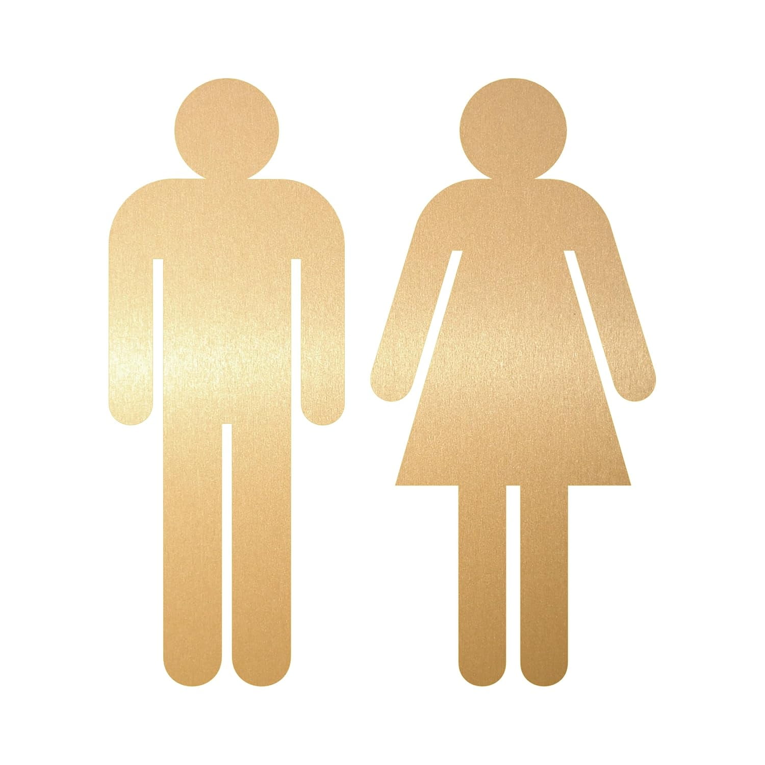 Large Wooden Restroom Bathroom Figures - WC Signage - 8" Stand Alone ...