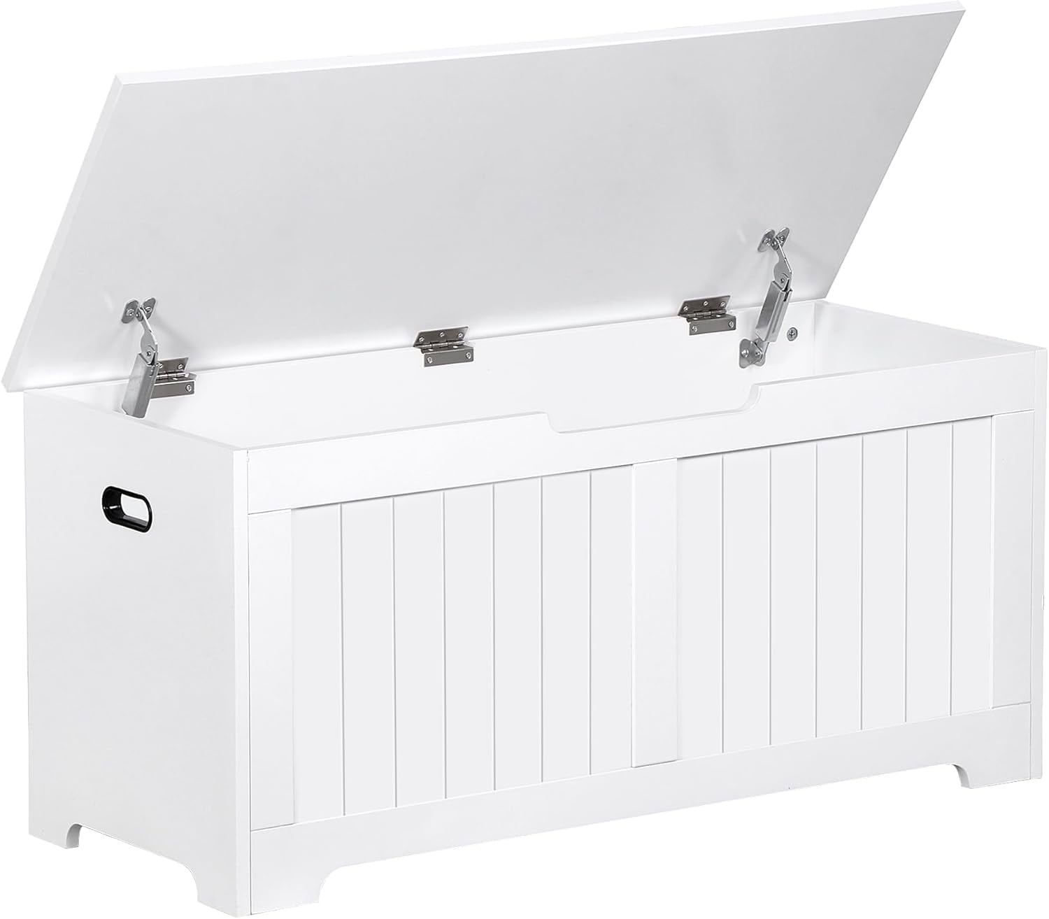 Large Wooden Storage Chest - 39.4 Inch Storage Bench Box w/Safety Hinge ...