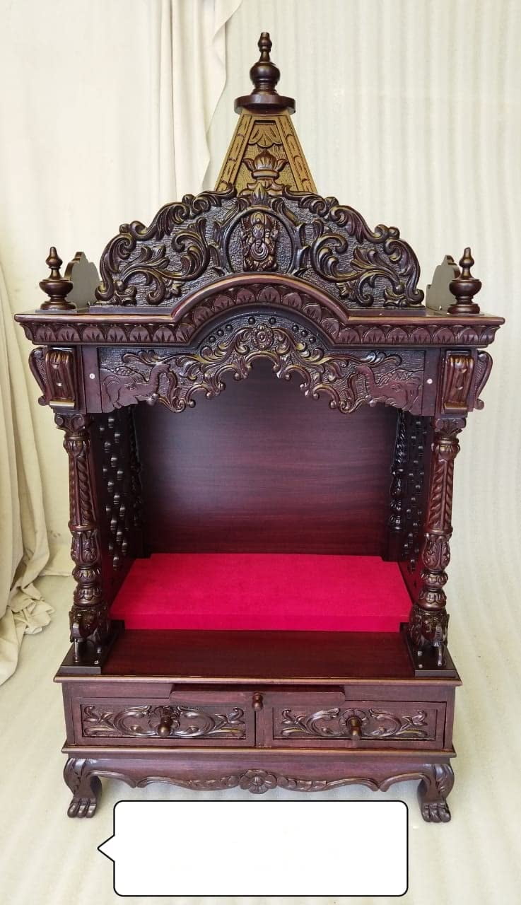 Large Wooden Temple Seven Wood Temple for Home Indian Home Mandir ...