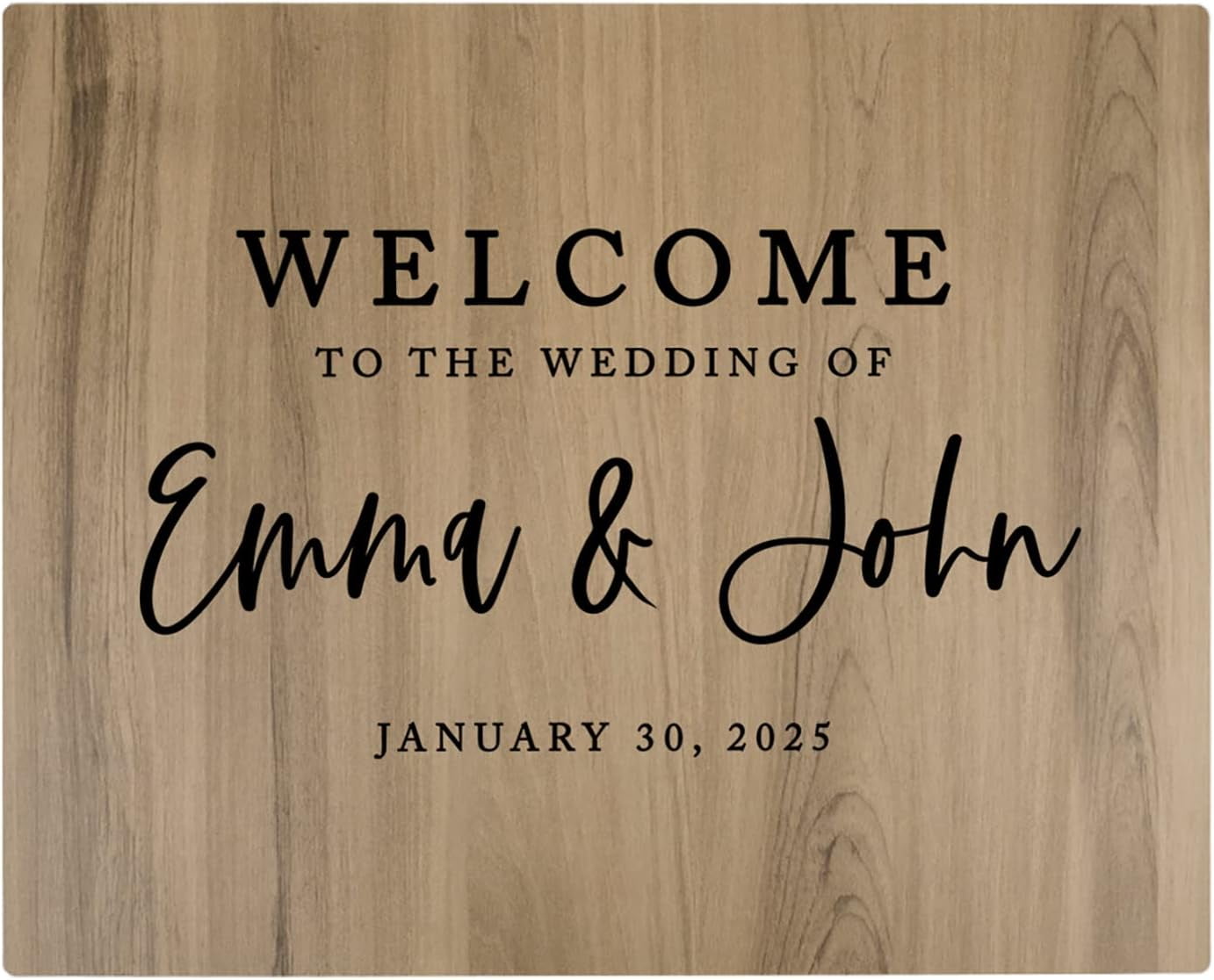 Large Wooden Welcome Sign for Wedding, Welcome Sign, 16" x 20" Names ...