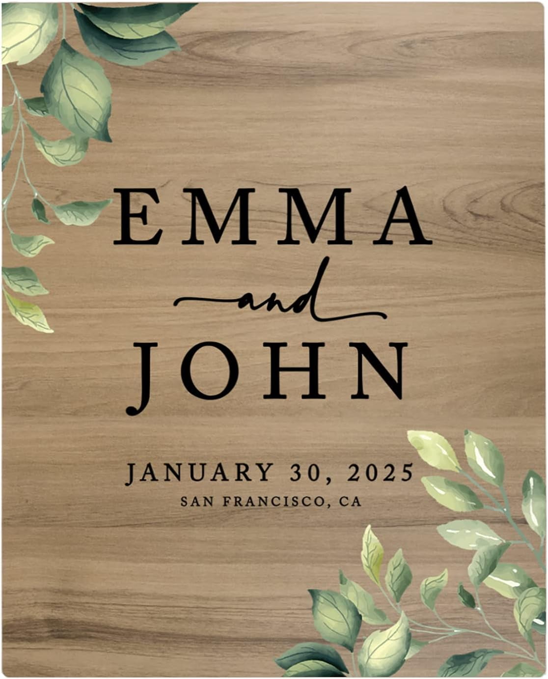 Large Wooden Welcome Sign for Wedding, Welcome Sign 16" x 20" Names ...