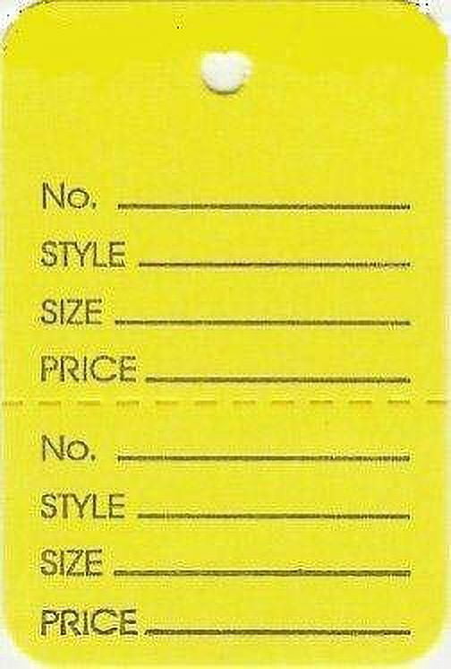 Large Yellow 2 Part Perforated Price Coupon Tags / 1000 - Walmart.com