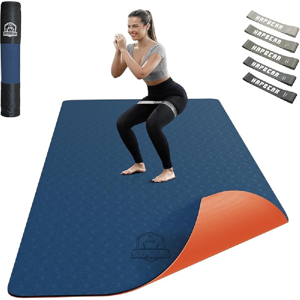 Large Yoga Mat - 72"x36"x6mm (1/4 inch), Extra Wide Non-Slip Exercise ...