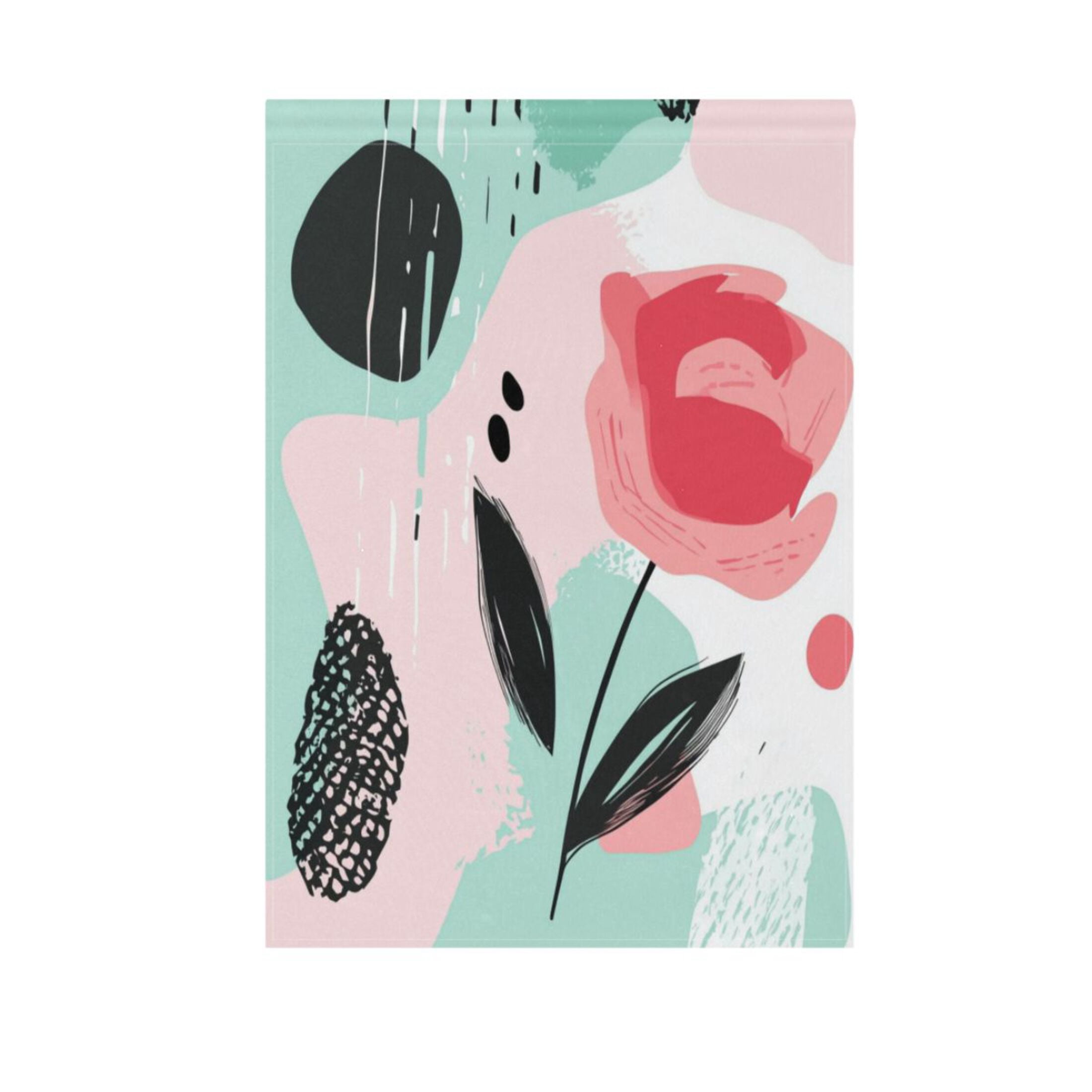 Large and Cartoonish Rose Garden Flag Double Sided Outdoor Banners Yard ...