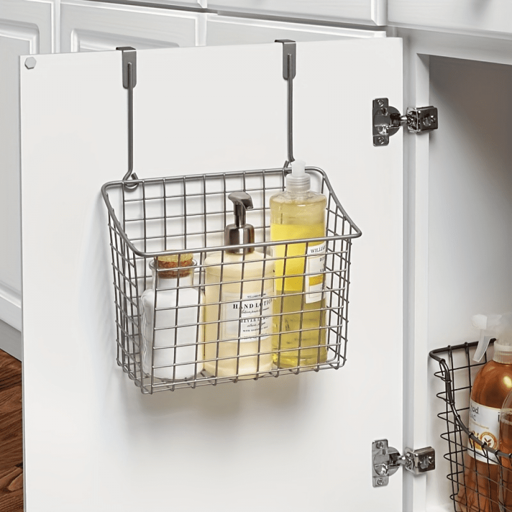 Large cabinet door storage rack, wall hanging storage basket - suitable ...