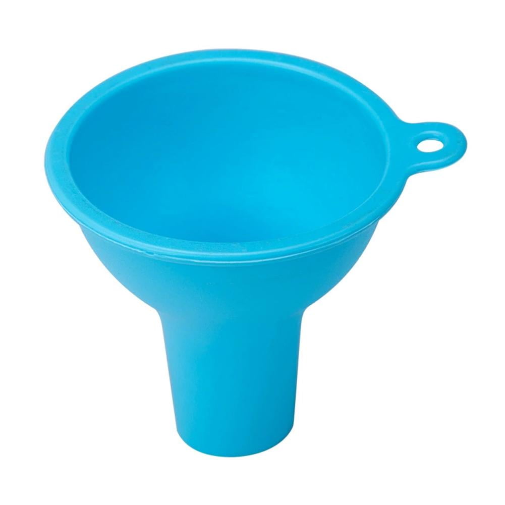 Large-caliber funnel-sky blue 5 silicone funnels for kitchen oil ...
