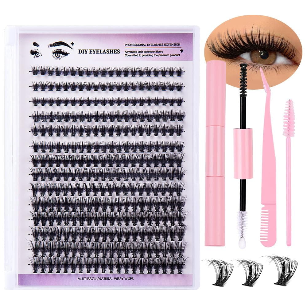 Large capacity 14 rows，Segmented single cluster false eyelashes ...
