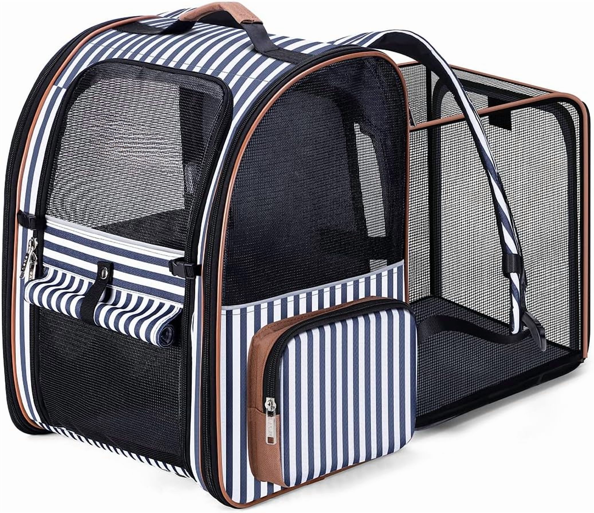 Large cat backpack style carrier bag expandable pet backpack for small ...