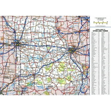 Iconic Arts Laminated 29x24 High Quality Poster: Road Map - Large ...