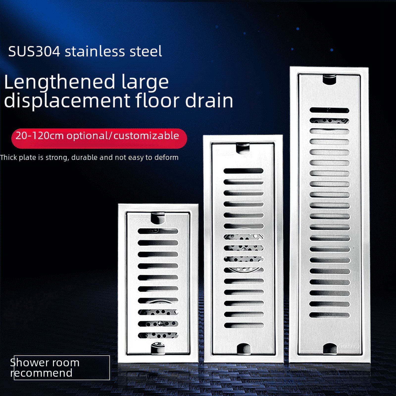 Large flow displacement sewerage fast rectangular hotel shower room ...
