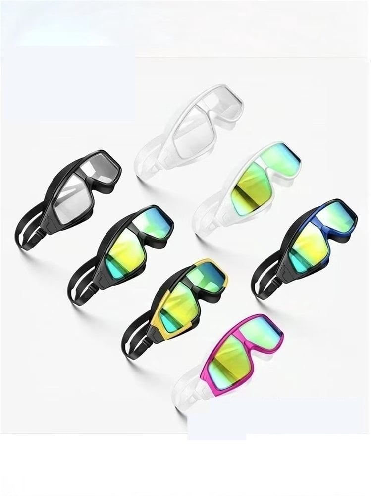 Large frame electroplated adult waterproof and anti fog swimming ...